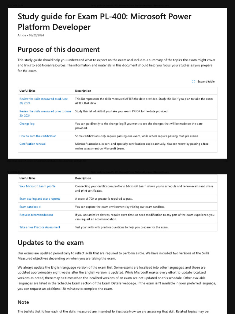 Study Guide For Exam PL-400 - Microsoft Power Platform Developer ...