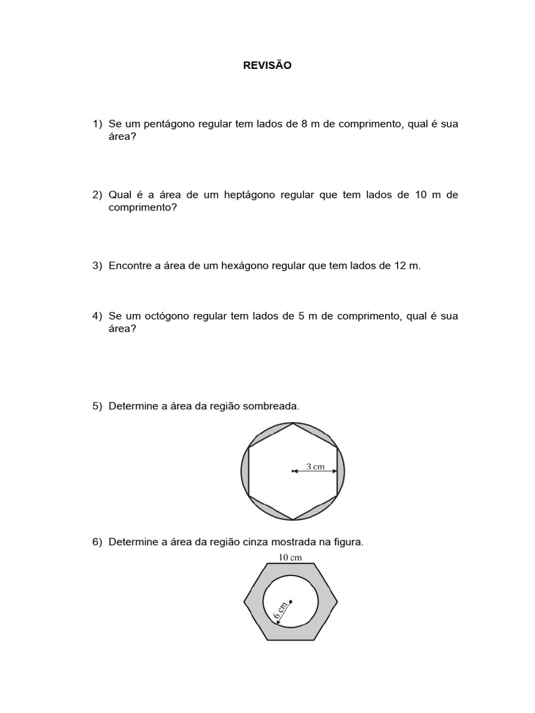 REVISÃO Polígonos | PDF