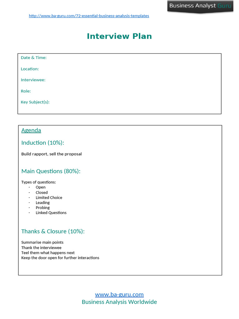 13 Interview-Template | PDF