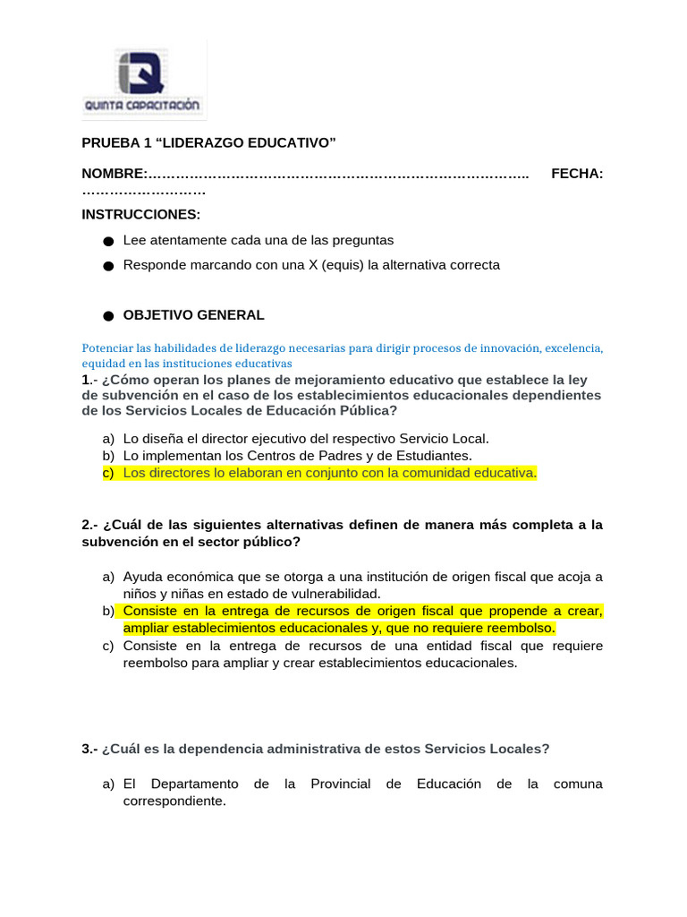 Prueba Final Est Nac Ed Pub | PDF | Planificación | Presupuesto