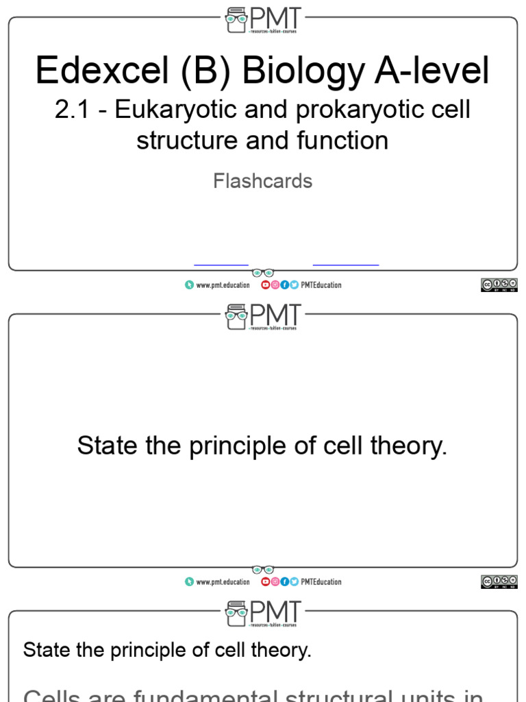 Flashcards - Topic 2.1 Eukaryotic and Prokaryotic Cell Structure ...