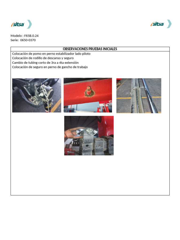 Informe de Pruebas Iniciales F65B.0.24 | PDF