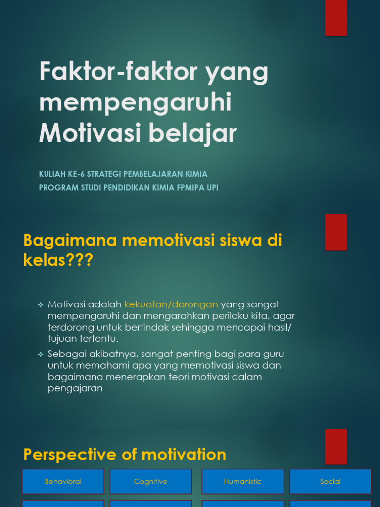 6 - Faktor-Faktor Yang Mempengaruhi Belajar Kimia | PDF