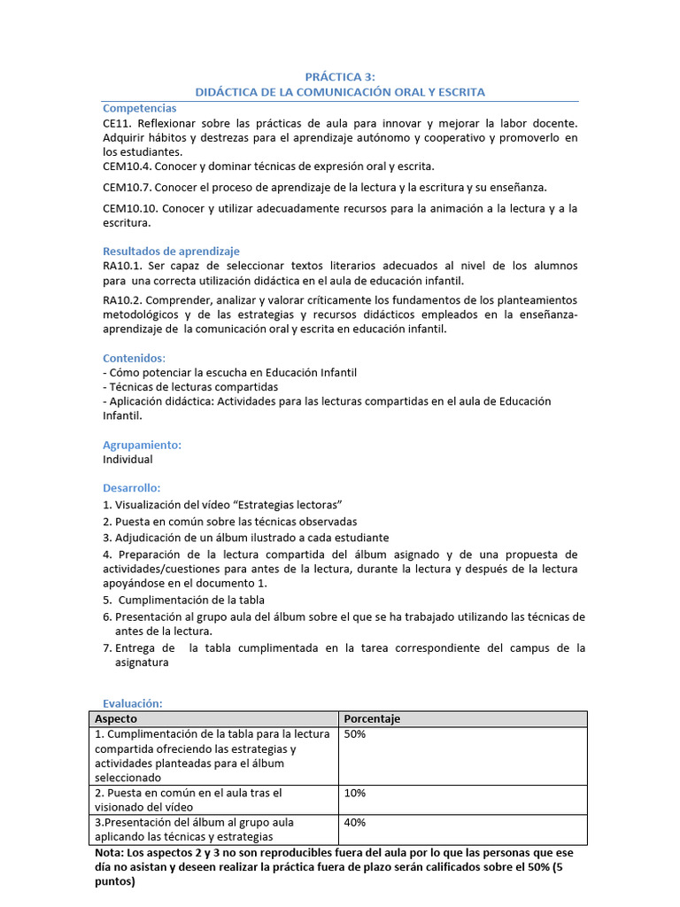 Práctica 3 - Instrucciones | PDF