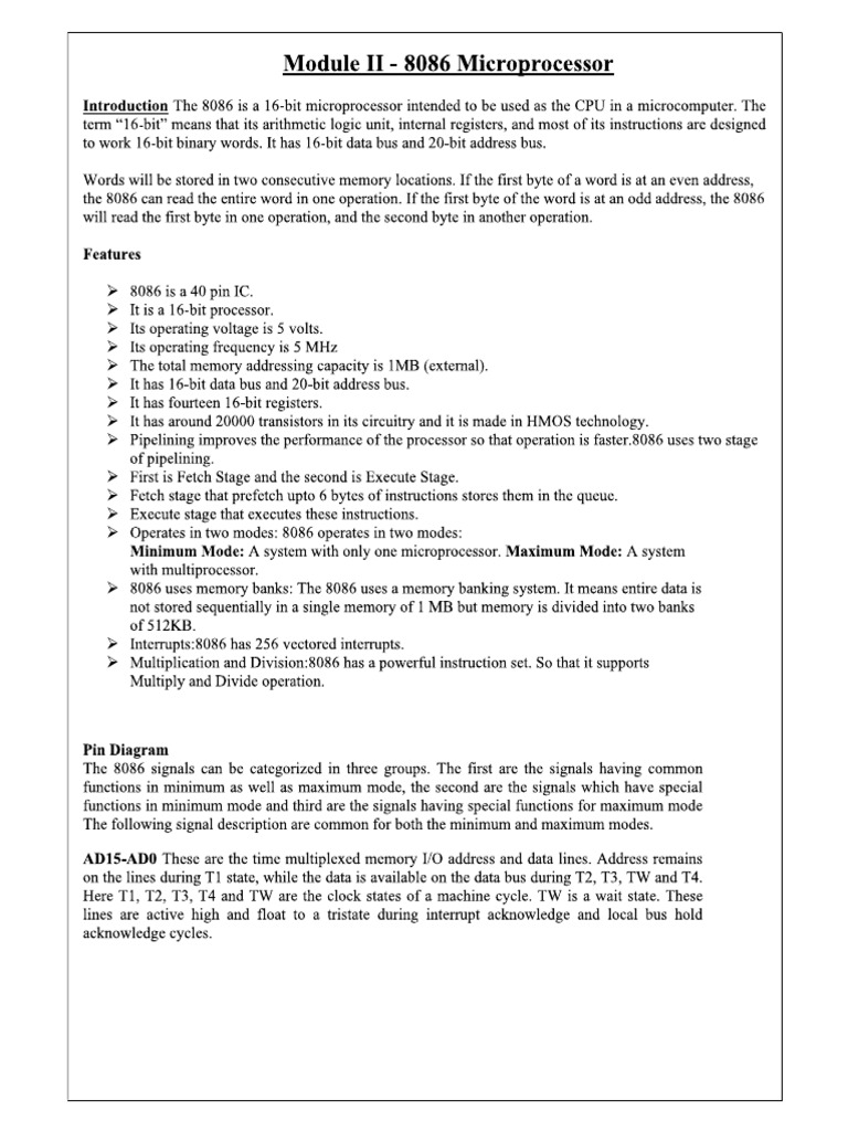 Microprocessor 2 | PDF