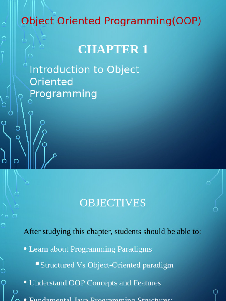 Chapter 1 Introduction To Oop Pdf Object Oriented Programming Class Computer Programming