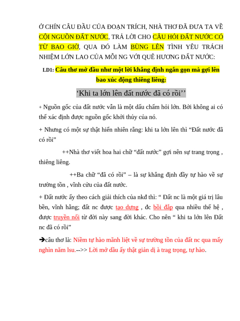 Ở CHÍN CÂU ĐẦU CỦA ĐOẠN TRÍCH | PDF