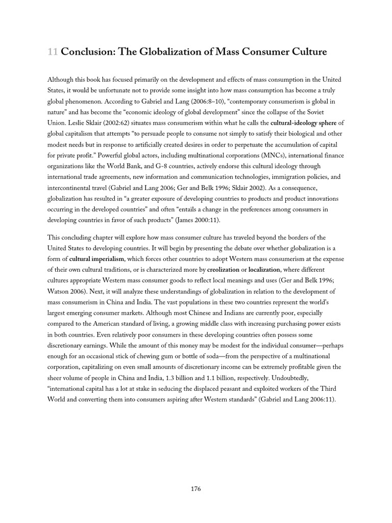 The Globalization of Mass Consumer Culture | PDF | Consumerism | World Systems Theory
