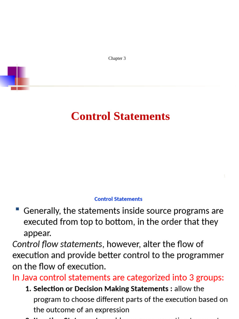 Chapter 3 Control statment | PDF | Control Flow | Computer Science Chapter 3 Control statment | PDF | Control Flow | Computer Science