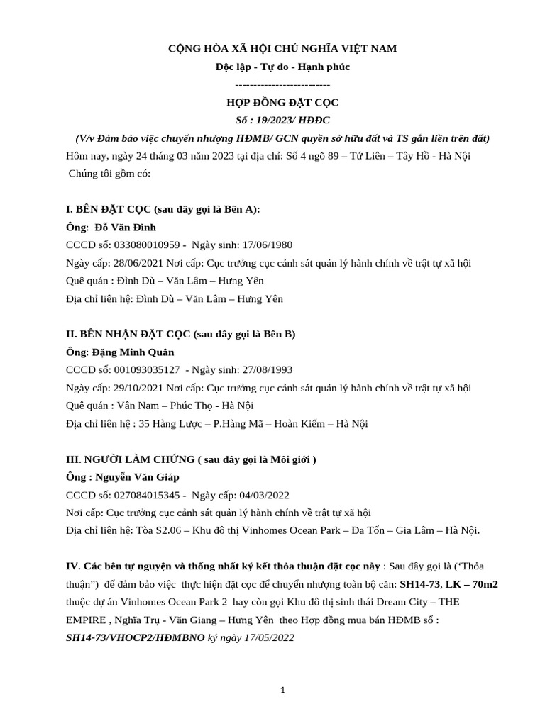 HDDC BIỆT THỰ 2023 | PDF