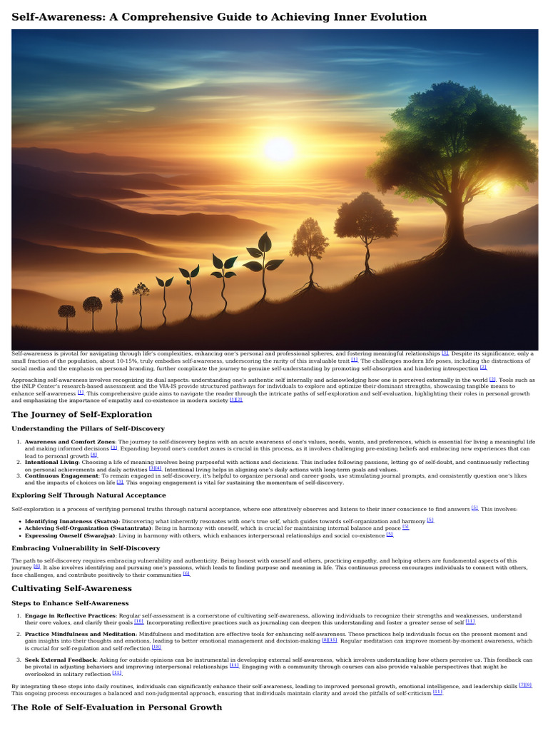 Self-Awareness - A Comprehensive Guide To Achieving Inner Evolution ...