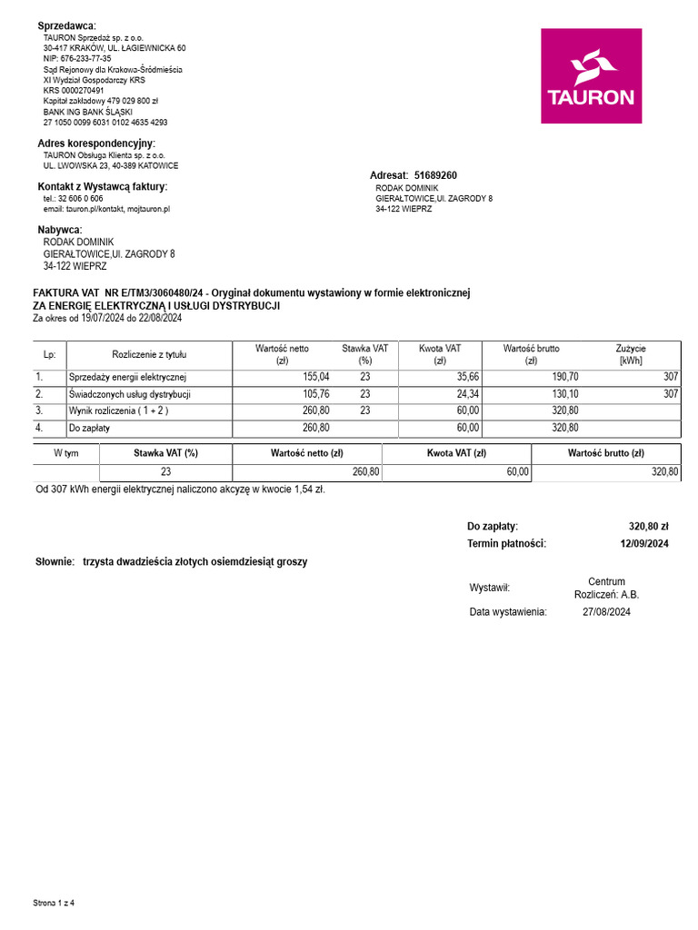 FV Tauron 20240905094830 | PDF