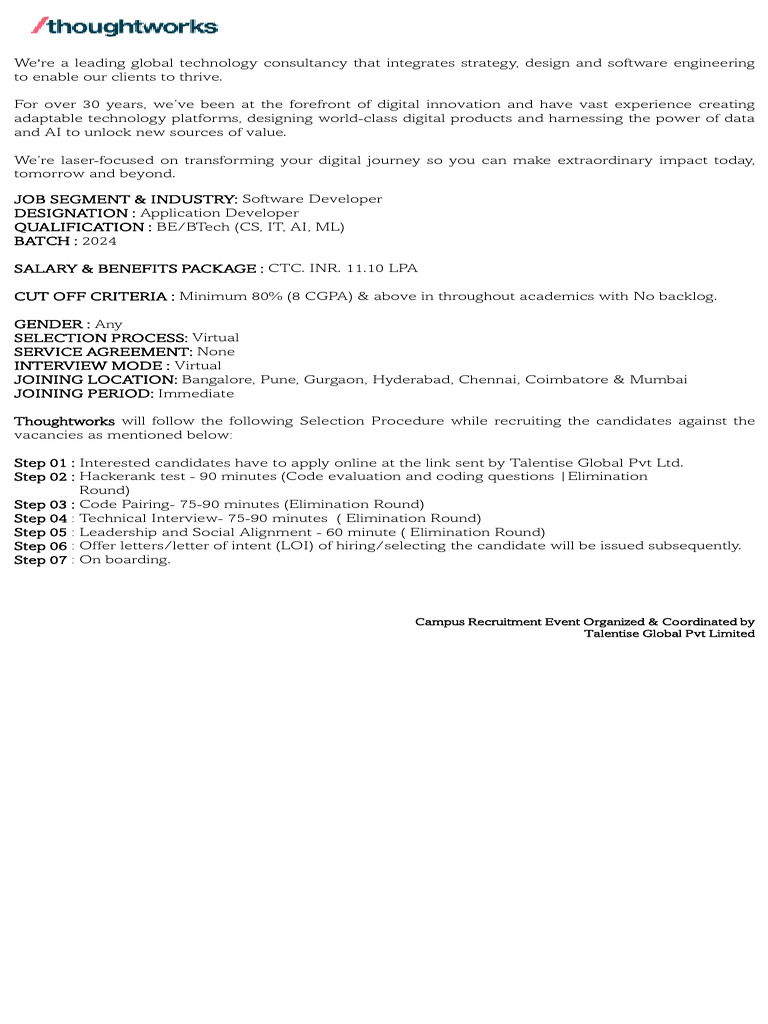 Thoughtworks Poster | PDF | Business