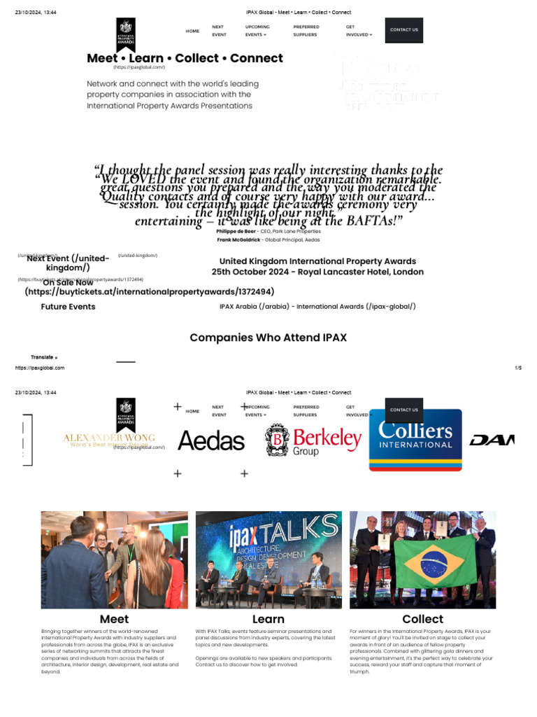 International Property Awards Networking Event | PDF | Home & Garden