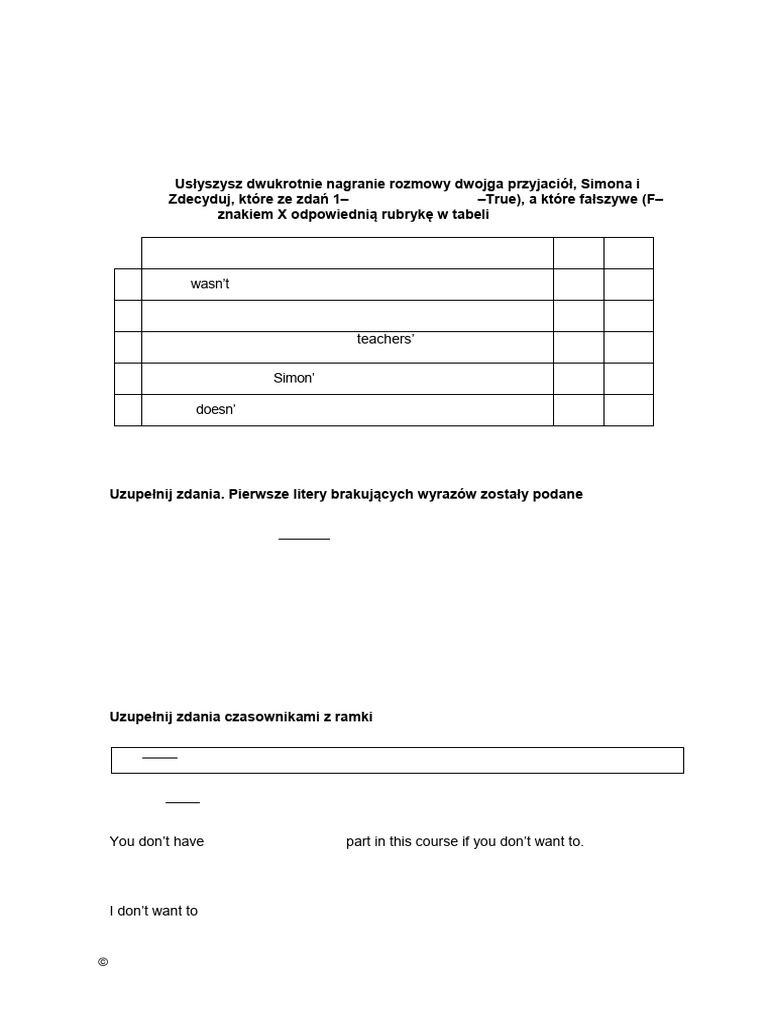 Focus 1 Unit 5 Test | PDF | Language Arts & Discipline | Wellness