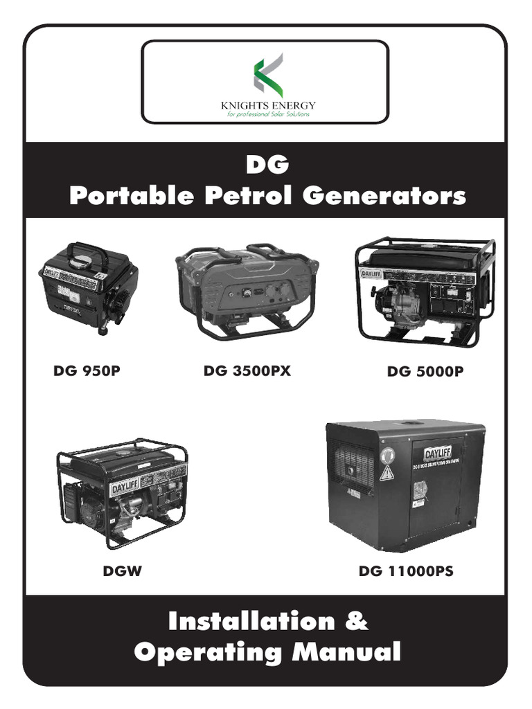 Portable Generator Operation Manual | PDF | Electric Generator | Direct ...