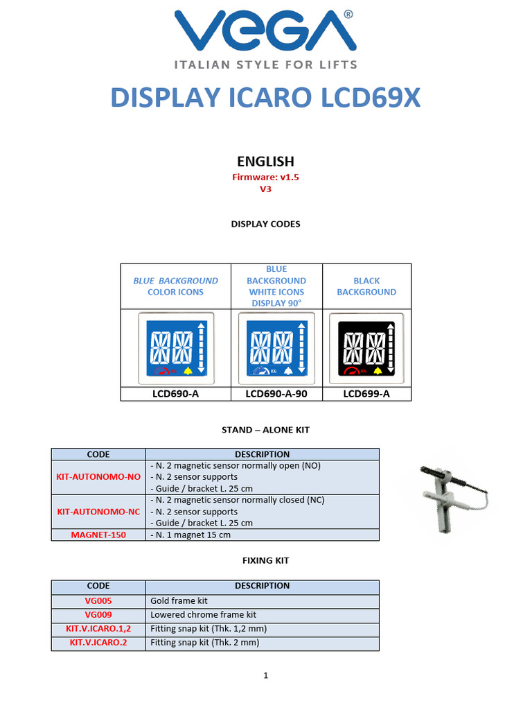 (VEGA ENG) MANUAL LCD690-99 V3 Fw1.5 | PDF | Power Supply | Computer Engineering
