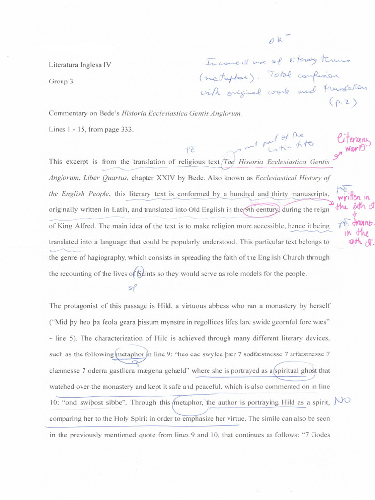 Lit IV First Assignment | PDF