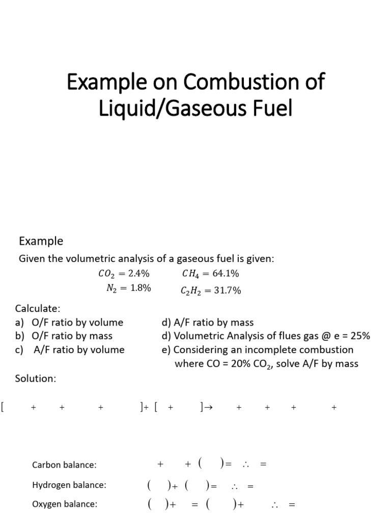 6 - Example On Combustion of Gaseous Fuel | PDF | Combustion | Rocket ...