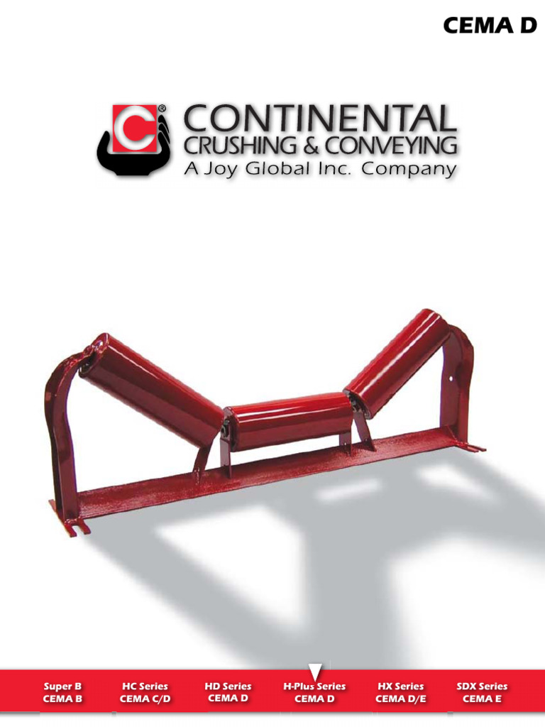 CONTINENTAL Idlers (Cema D) | PDF | Bearing (Mechanical) | Belt ...