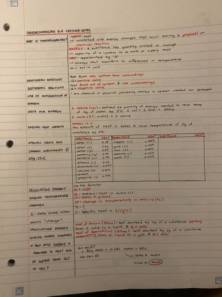 Thermo Chemistry Notes | PDF