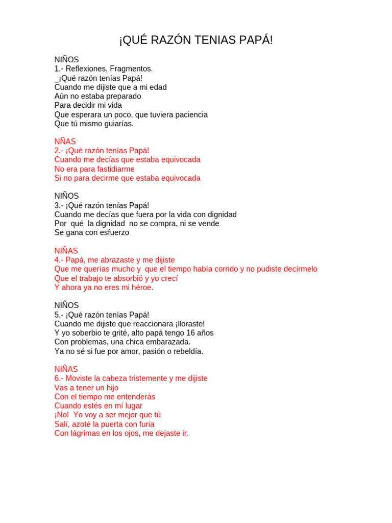 Reflexiones sobre la paternidad y el crecimiento | PDF