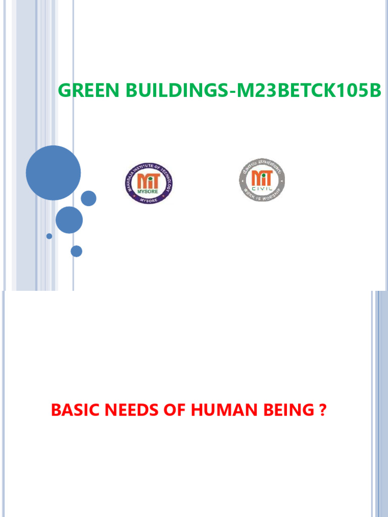 Green Buildings - Course Overview | PDF | Green Building | Life Cycle ...