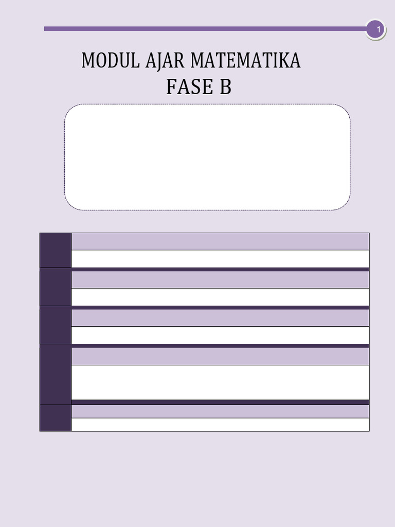 Modul Ajar MTK Kls 3 | PDF