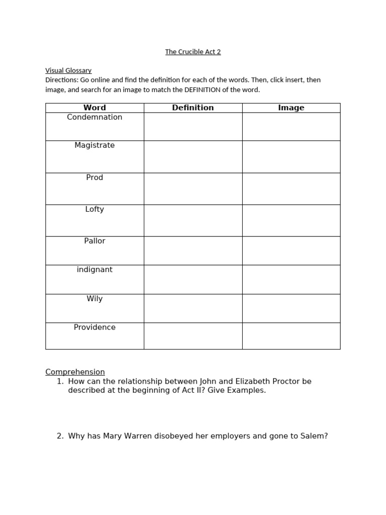 Crucible Act 2 Qs | PDF | Philosophy