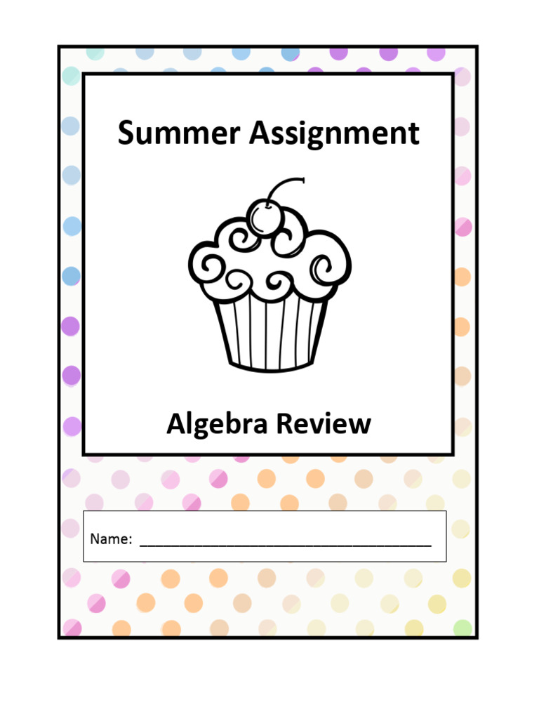 Summer Assignment: Algebra Review | PDF | Function (Mathematics) | Length