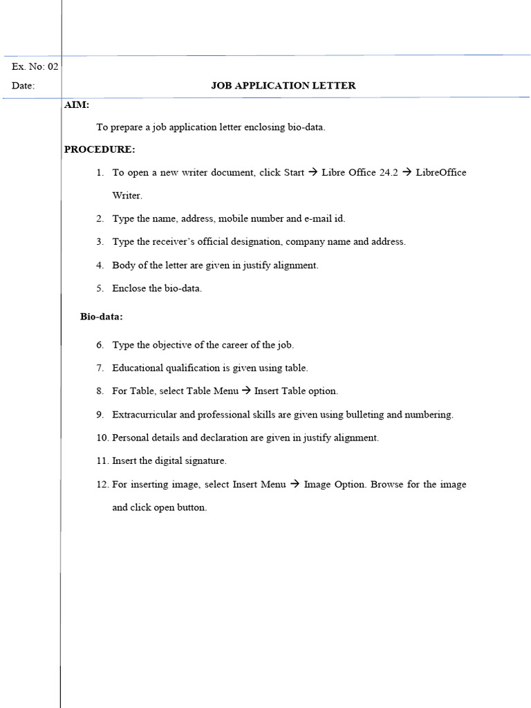 Job Application Letter Guide | PDF | Business