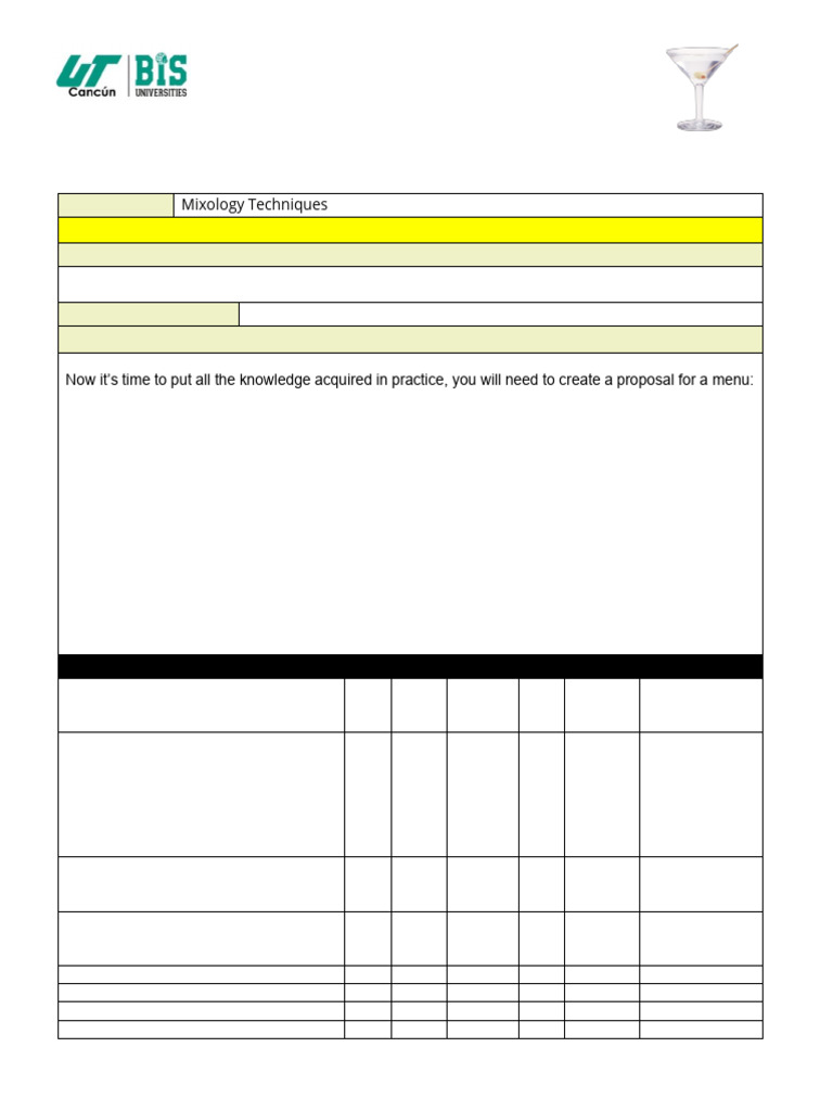 Activity 4 Rubric My Menu | PDF | Career & Growth | Art