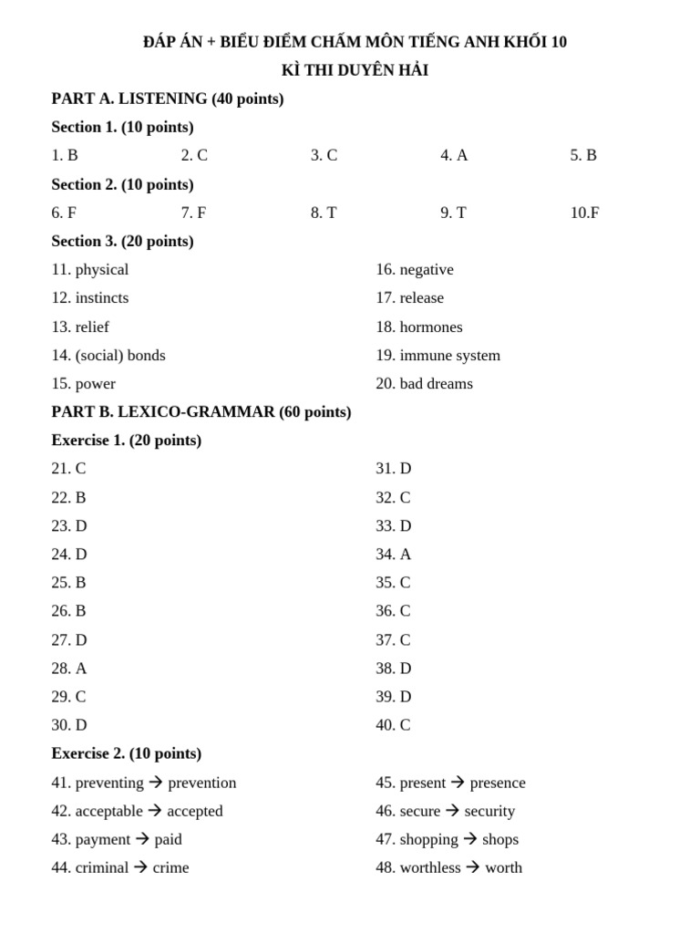 DHBB Da Tieng Anh 10 2016 | PDF | Laughter