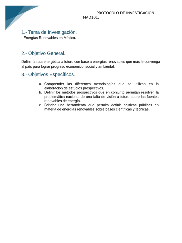 MAD101 - Tema, Objetivo General y Especificos | PDF