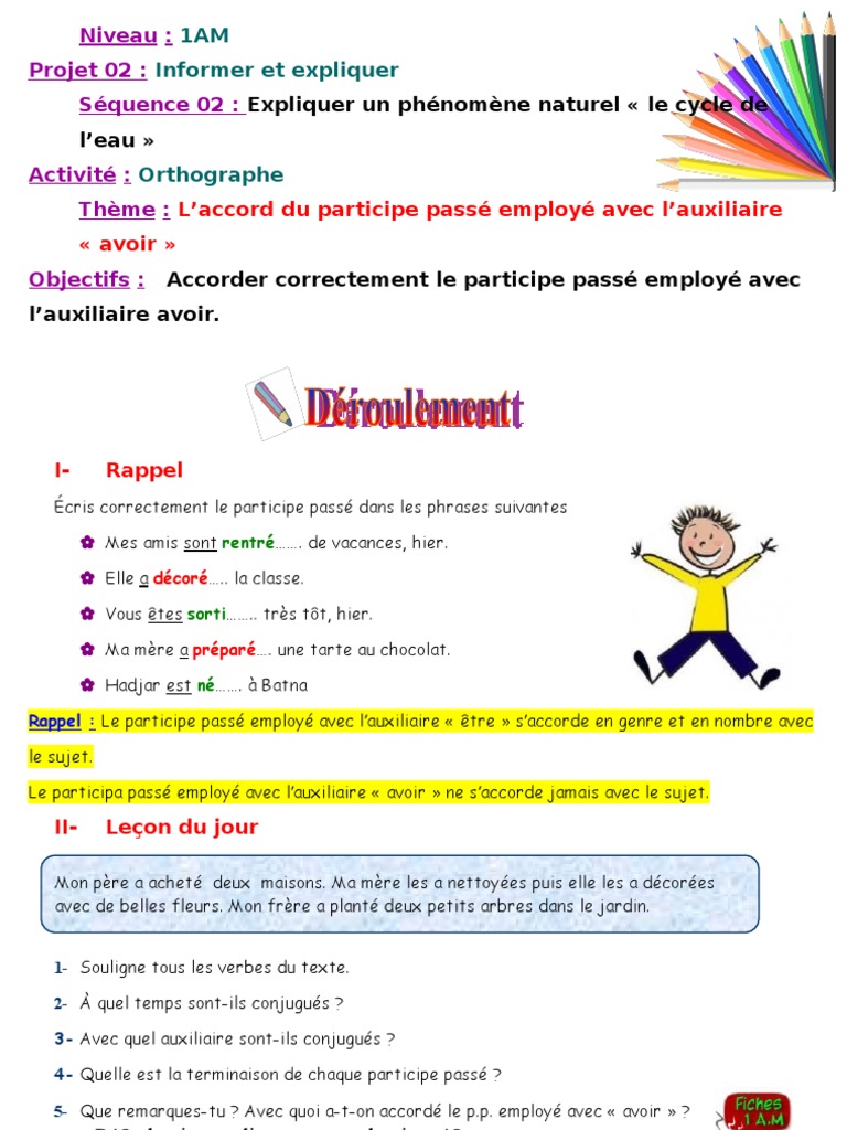 Fiches 1AM - Projet 02 Séquence 02 | PDF | Miel | Sujet (Grammaire)