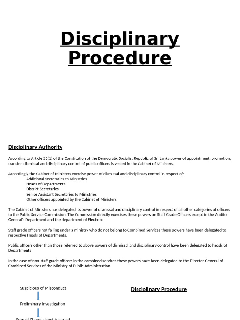 5 Disciplinary Procedure | PDF | Arrest | Prosecutor