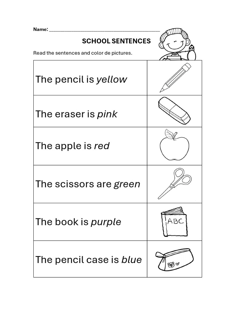 School Supplies. Colors | PDF