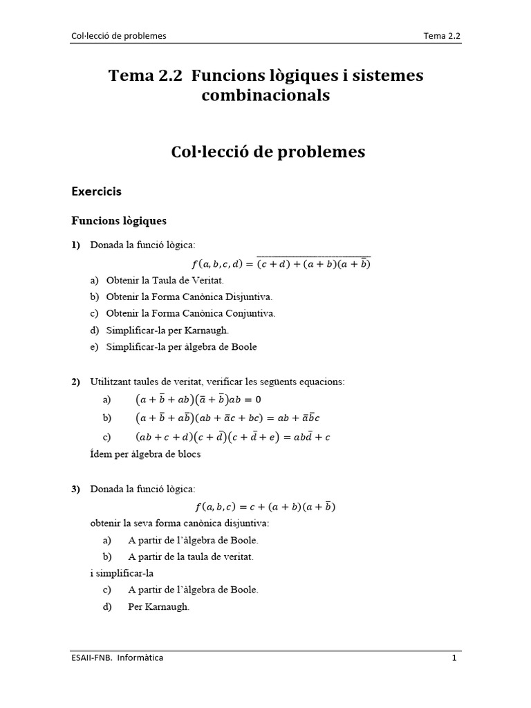 Colec Prob Tema 2.2 | PDF