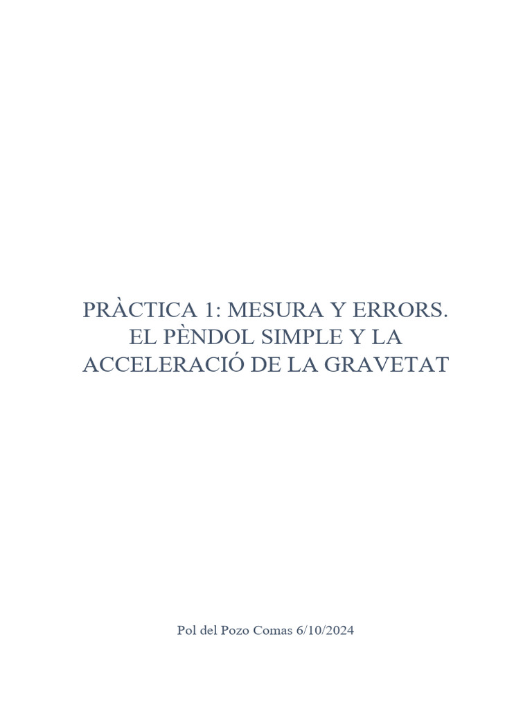 Practica Pendol | PDF