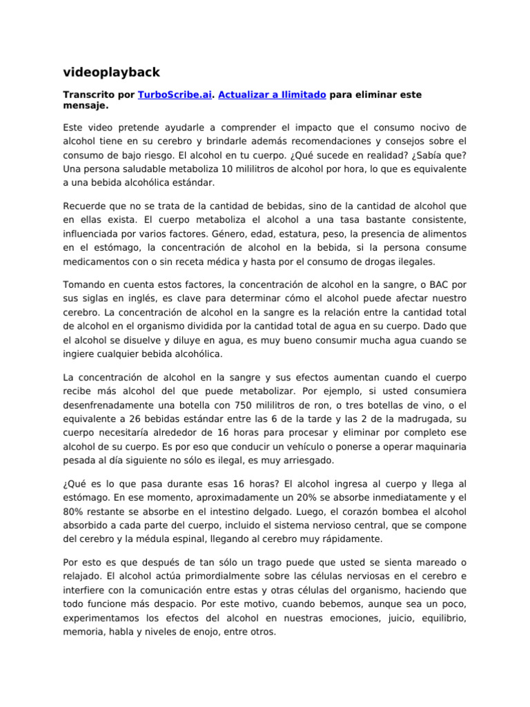Video Playback | PDF | Cerebro | Alcoholismo