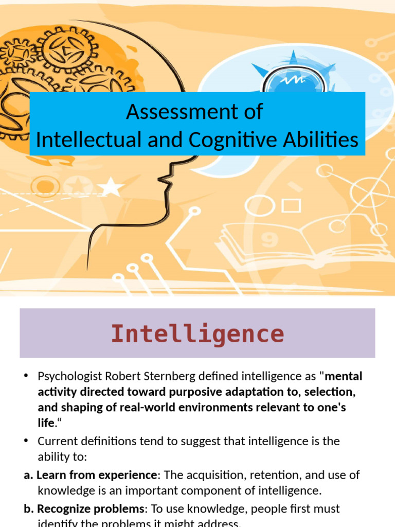 Assessment of Intellectual and Cognitive Abilities | PDF | Wechsler ...