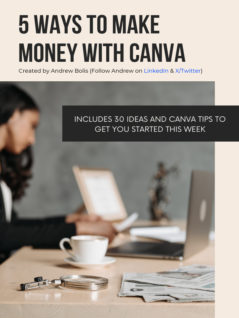 5 Ways To Make Money With Canva - Andrew Bolis | PDF | Meditation | Brand