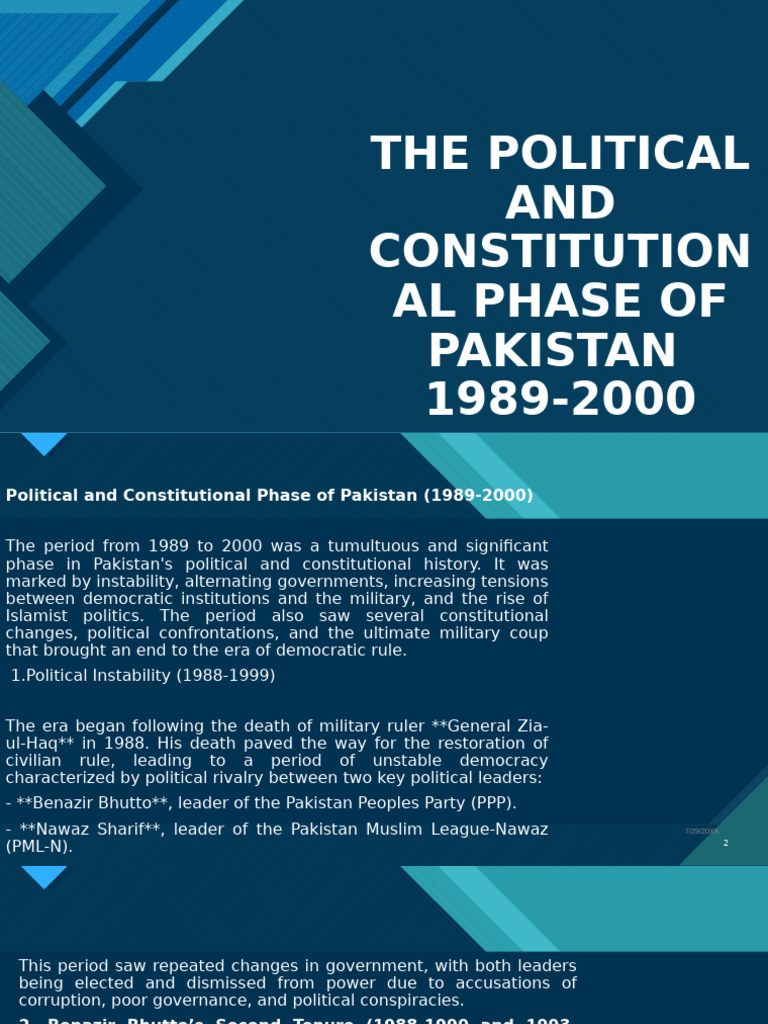 Pakistan's Political Turmoil: 1989-2000 | PDF | Nawaz Sharif | Pervez ...