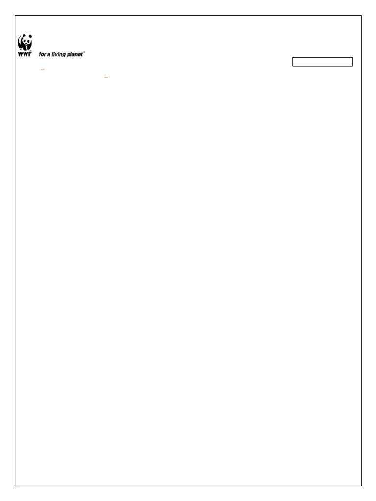 WWF-Pakistan Internship Form | PDF