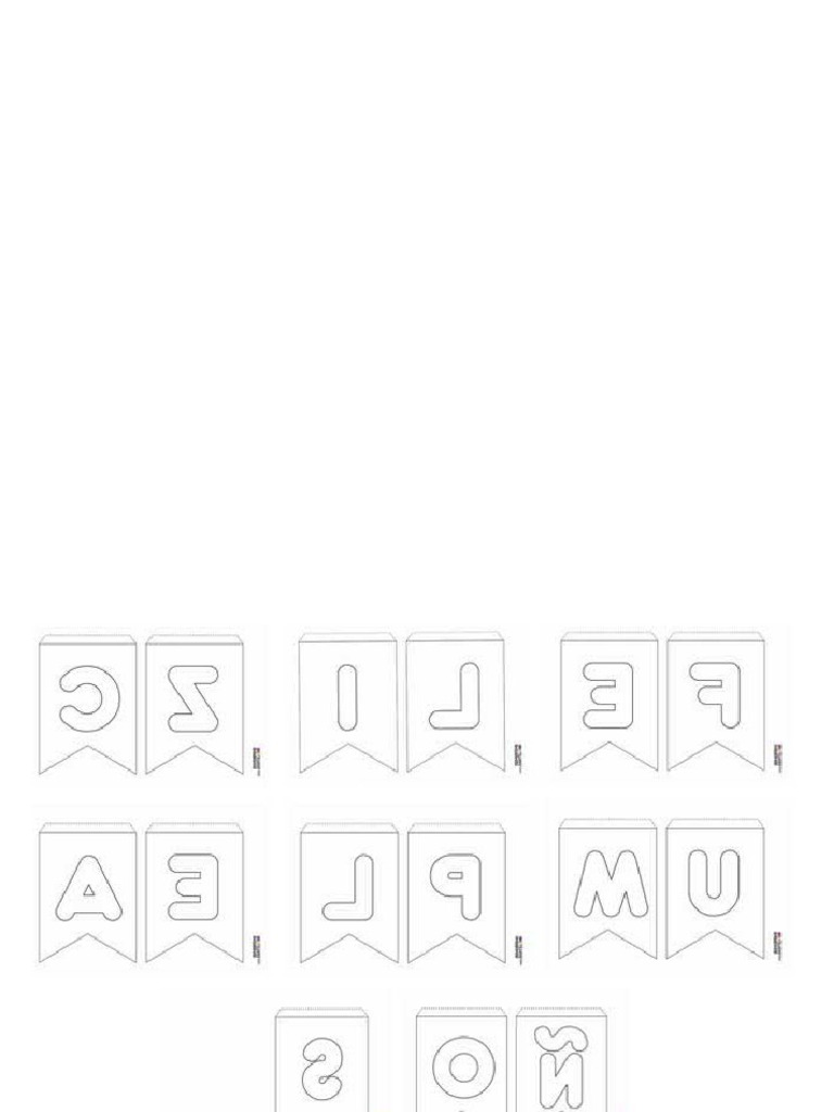 Banderin Feliz Cumpleaños Pdf