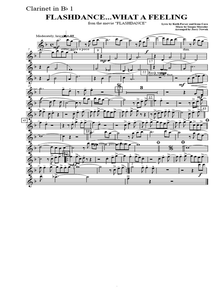Flash Dance 1 Clarinete PDF | PDF