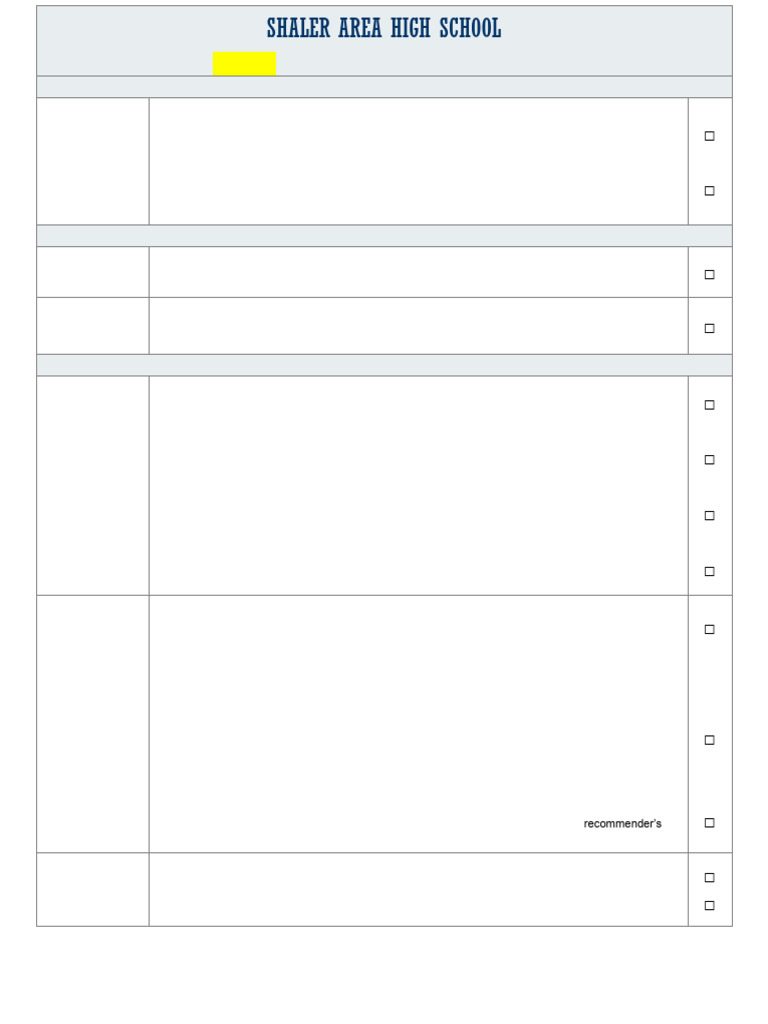 Senior College Prep Checklist | PDF | Sat