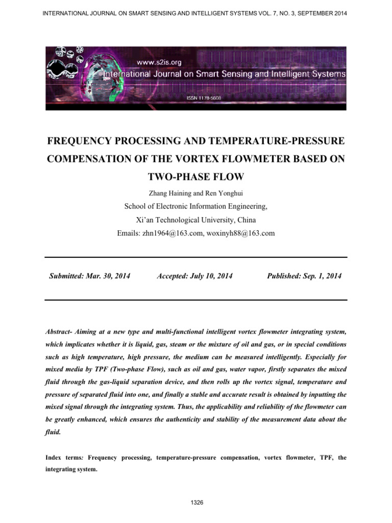Frequency Processing and Temperature-Pressure Comp | PDF | Flow Measurement | Steam