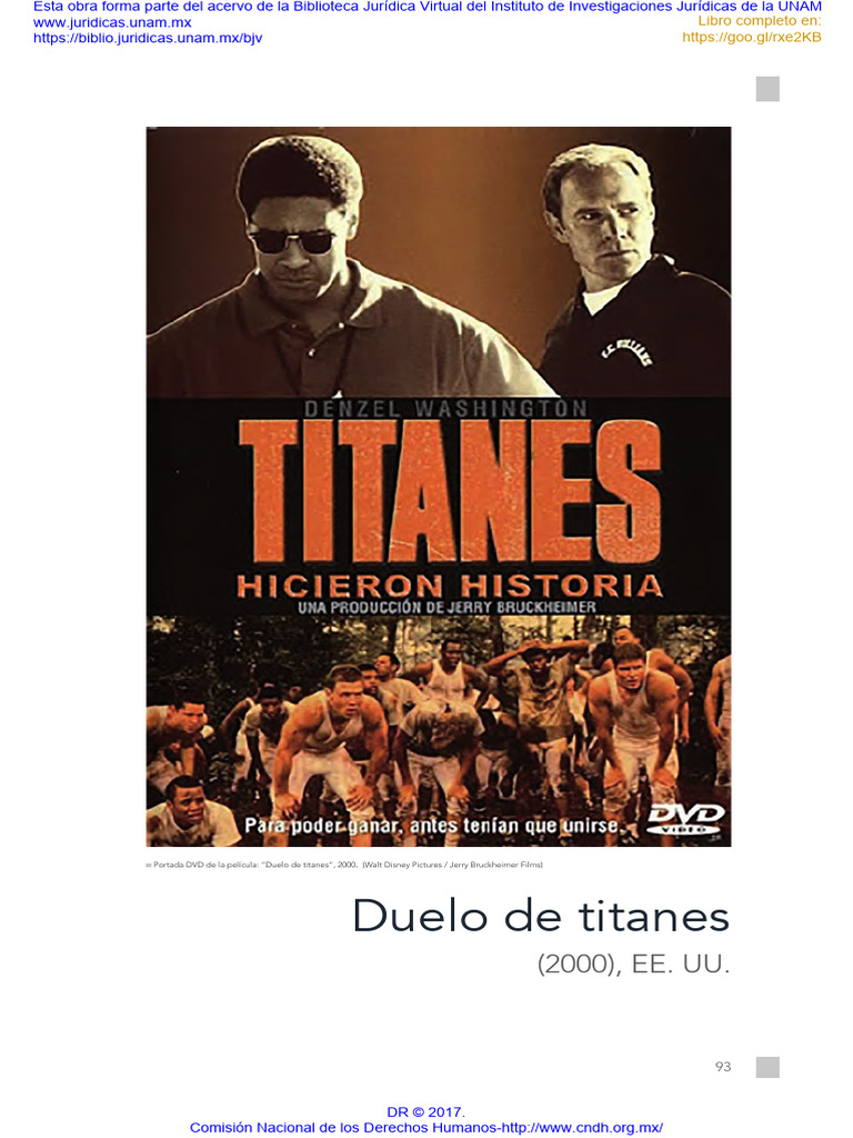 Duelo de Titanes: (2000), EE. UU | PDF | Psicología Social | Justicia