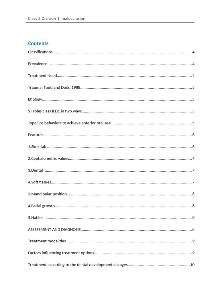 Class 2 Div 1 by Almuzian | PDF | Orthodontics | Dentistry Branches